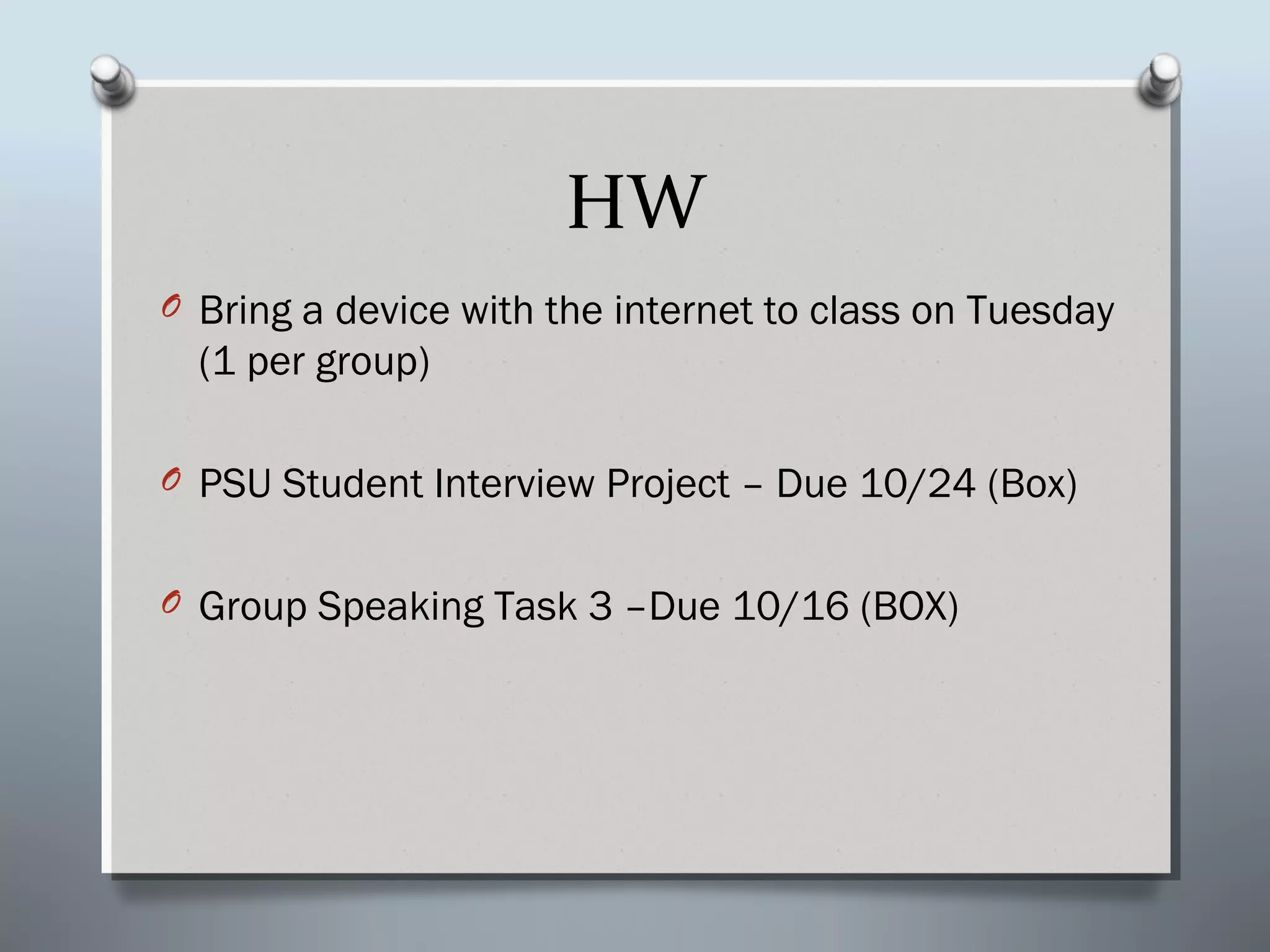 26. group speaking task 3 + interview | PPT