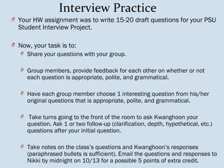 26. group speaking task 3 + interview | PPT