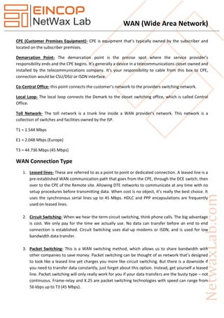 WAN (wide area network) | PDF | Computer Networking | Computing