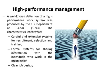 Approaches to strategic hrm - high-performance management - strategic ...
