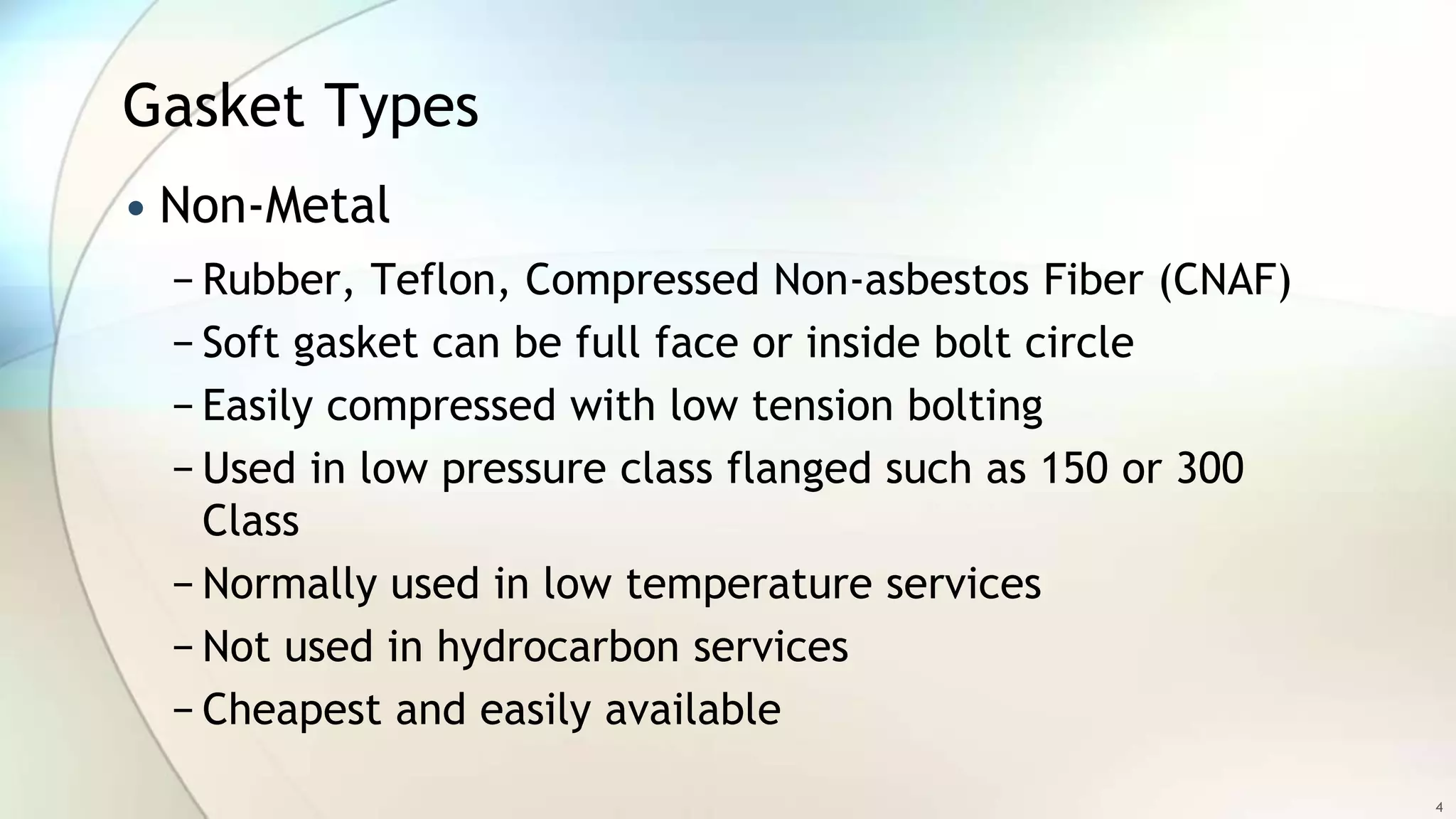 Pipe gasket. RTJ, Sprial, Metal Jacketed | PPTX