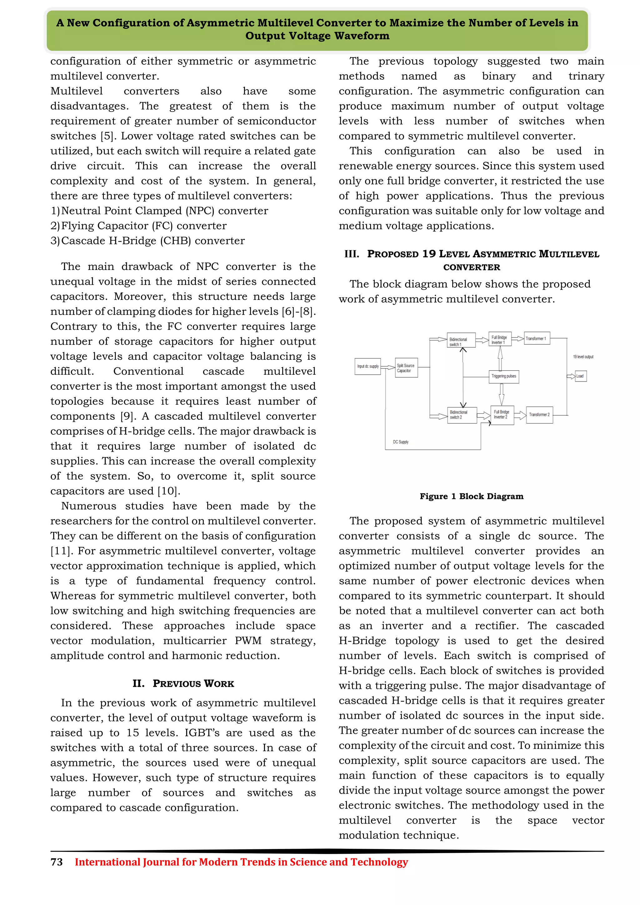 A New Configuration Of Asymmetric Multilevel Converter To Maximize The Number Of Levels In