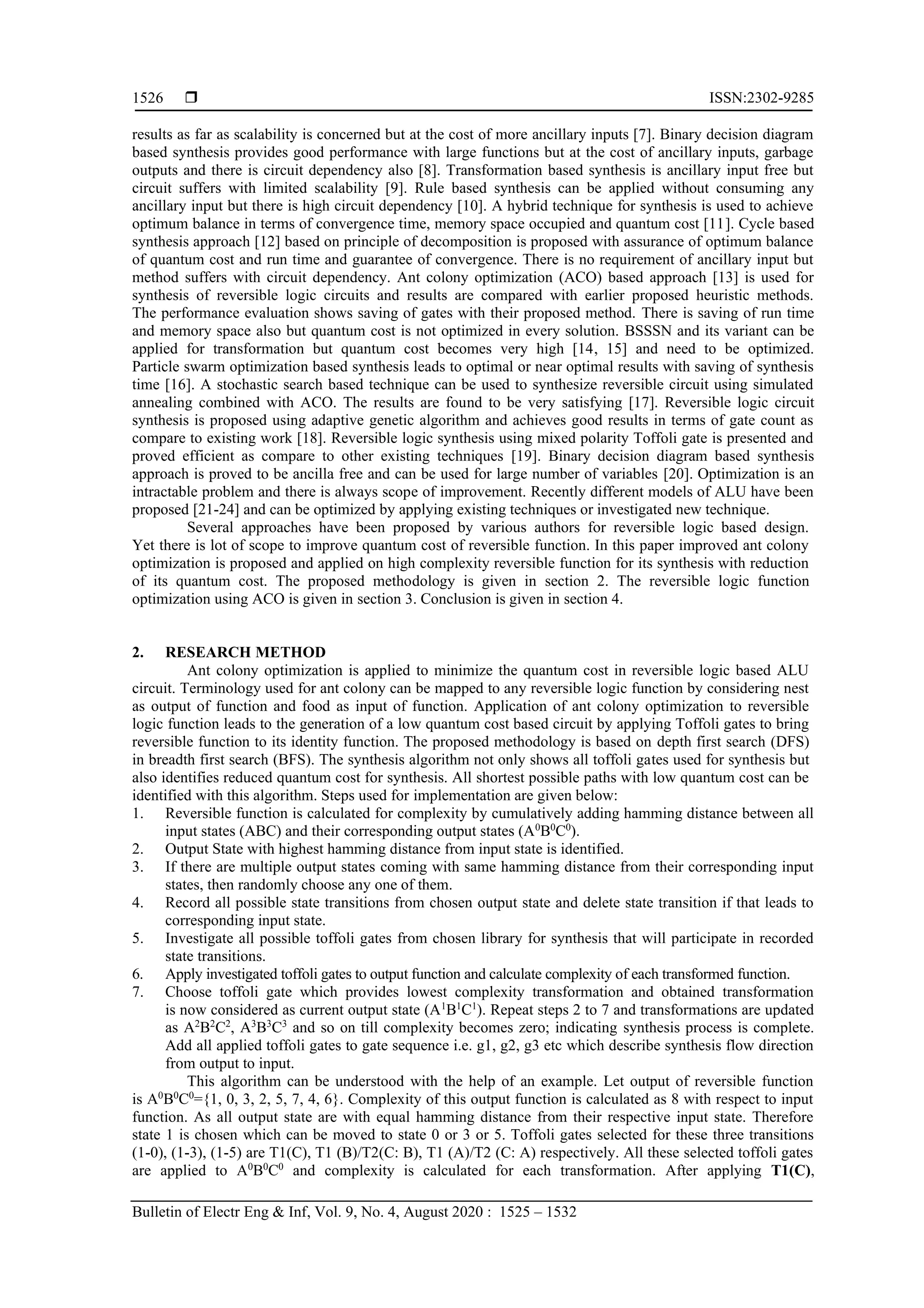 Improved ant colony optimization for quantum cost reduction | PDF