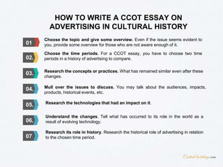 COMPLETE GUIDE ON HOW TO WRITE A GREAT CCOT ESSAY ON ADVERTISING IN ...