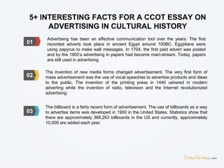 COMPLETE GUIDE ON HOW TO WRITE A GREAT CCOT ESSAY ON ADVERTISING IN ...