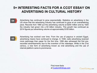 COMPLETE GUIDE ON HOW TO WRITE A GREAT CCOT ESSAY ON ADVERTISING IN ...
