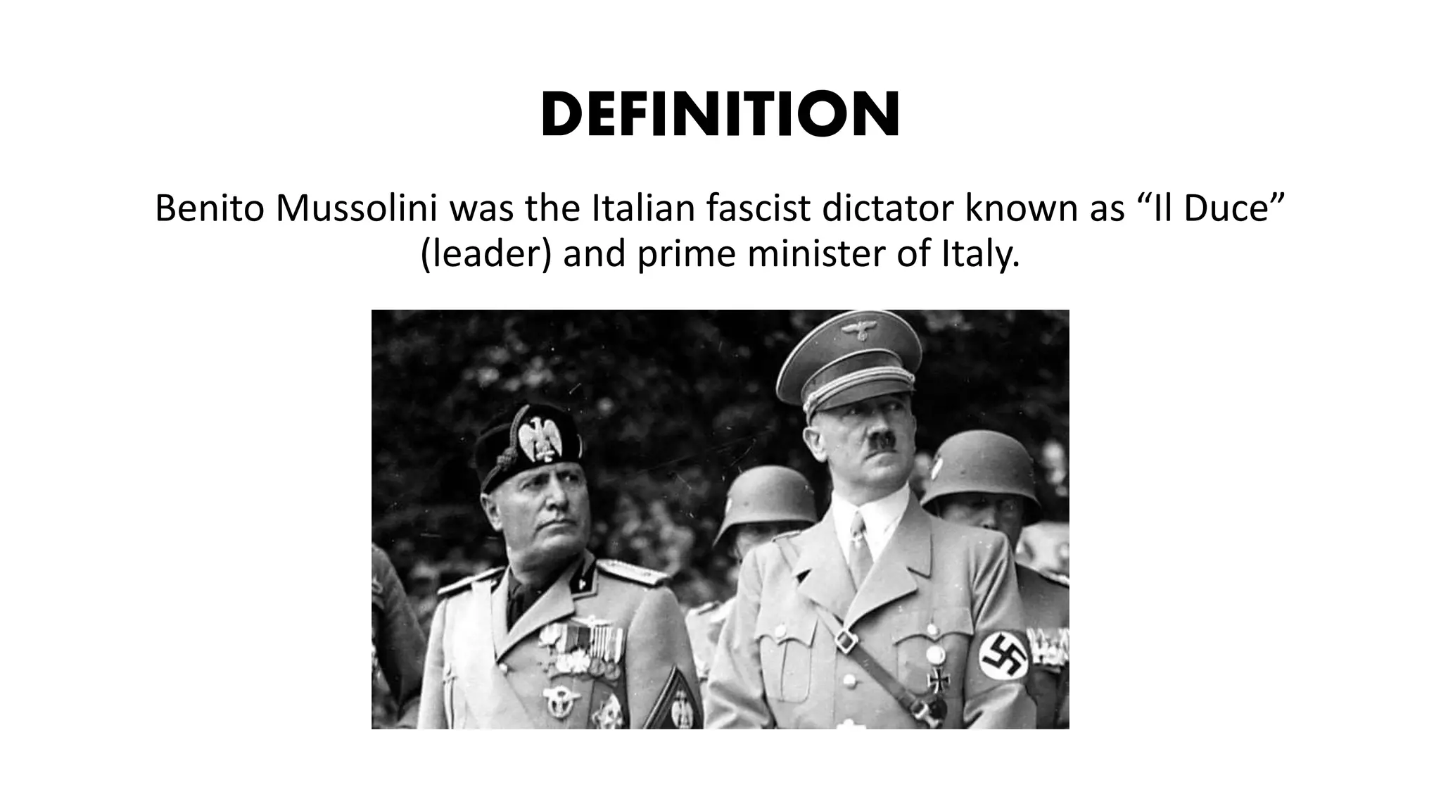 REVISION IGCSE CAMBRIDGE HISTORY: BENITO MUSSOLINI | PPTX