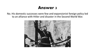 REVISION IGCSE CAMBRIDGE HISTORY: BENITO MUSSOLINI | PPTX