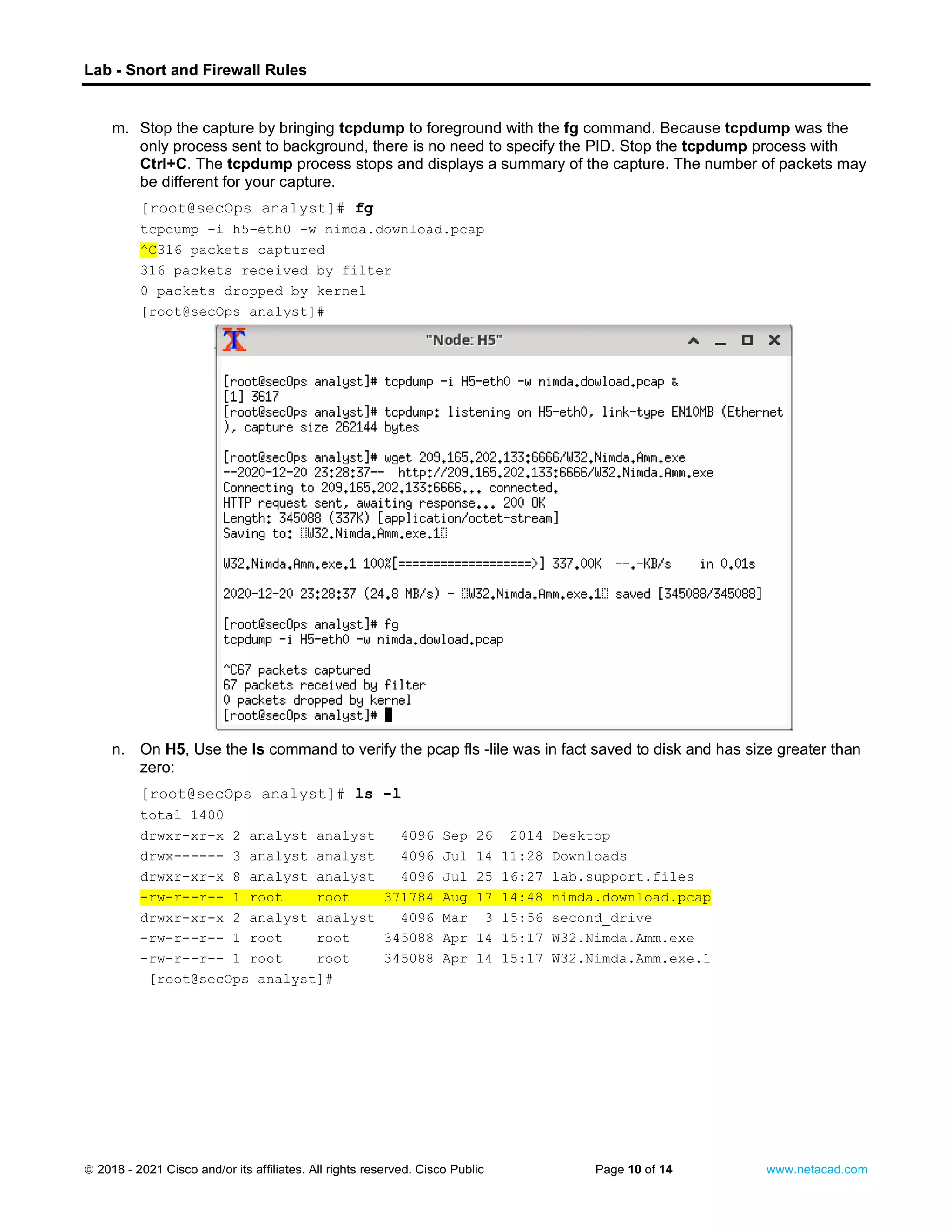26.1.7 lab snort and firewall rules | PDF | Computer Networking | Computing