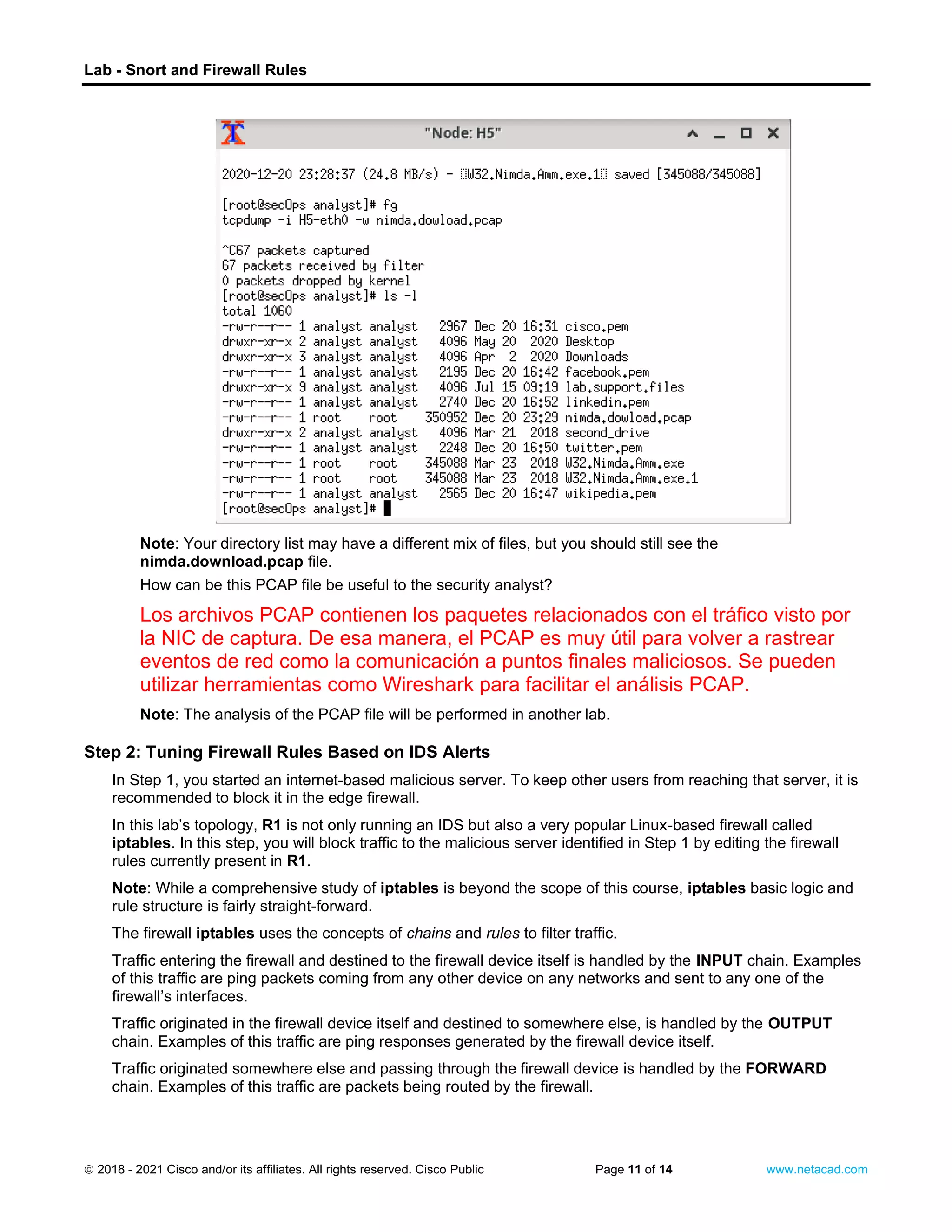26.1.7 lab snort and firewall rules | PDF | Computer Networking | Computing