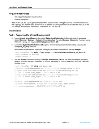 26.1.7 lab snort and firewall rules | PDF | Computer Networking | Computing