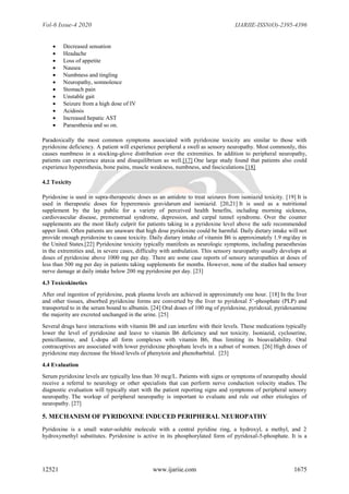 PYRIDOXINE INDUCED PERIPHERAL NEUROPATHY A DETAILED REVIEW. | PDF ...