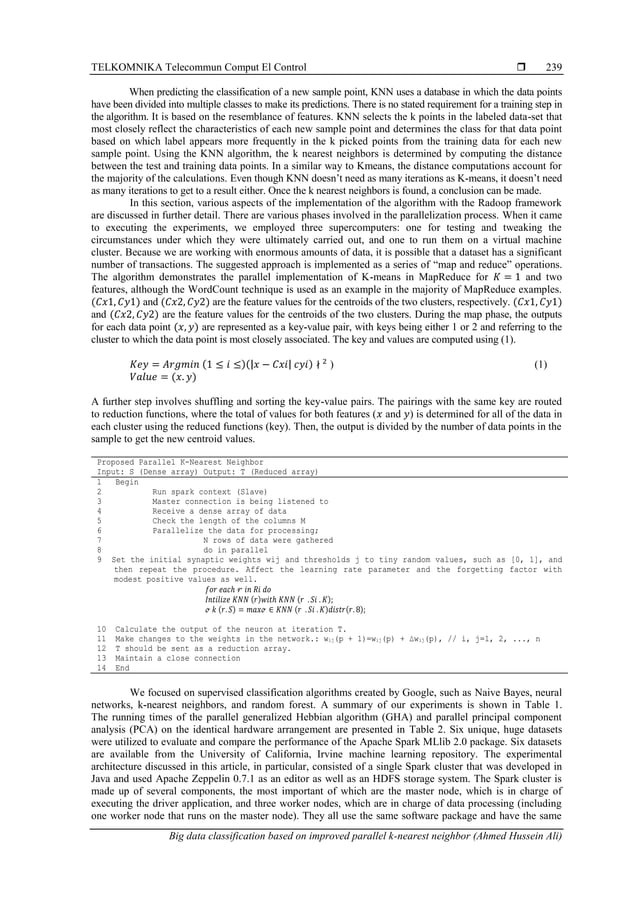 Big data classification based on improved parallel k-nearest neighbor | PDF
