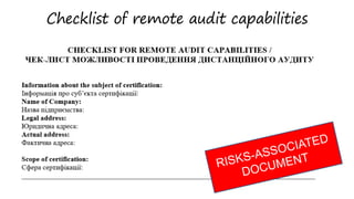 Conduction of a remote audit in Ukraine. How is it organized? | PPT