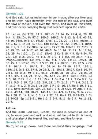 Genesis 1:26 - Meditate the Scripture Daily bit by bit | PDF