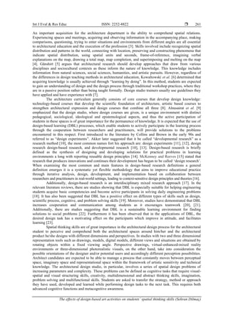 The effects of design-based art activities on students’ spatial ...