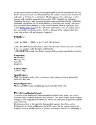 Amul marketing | DOC