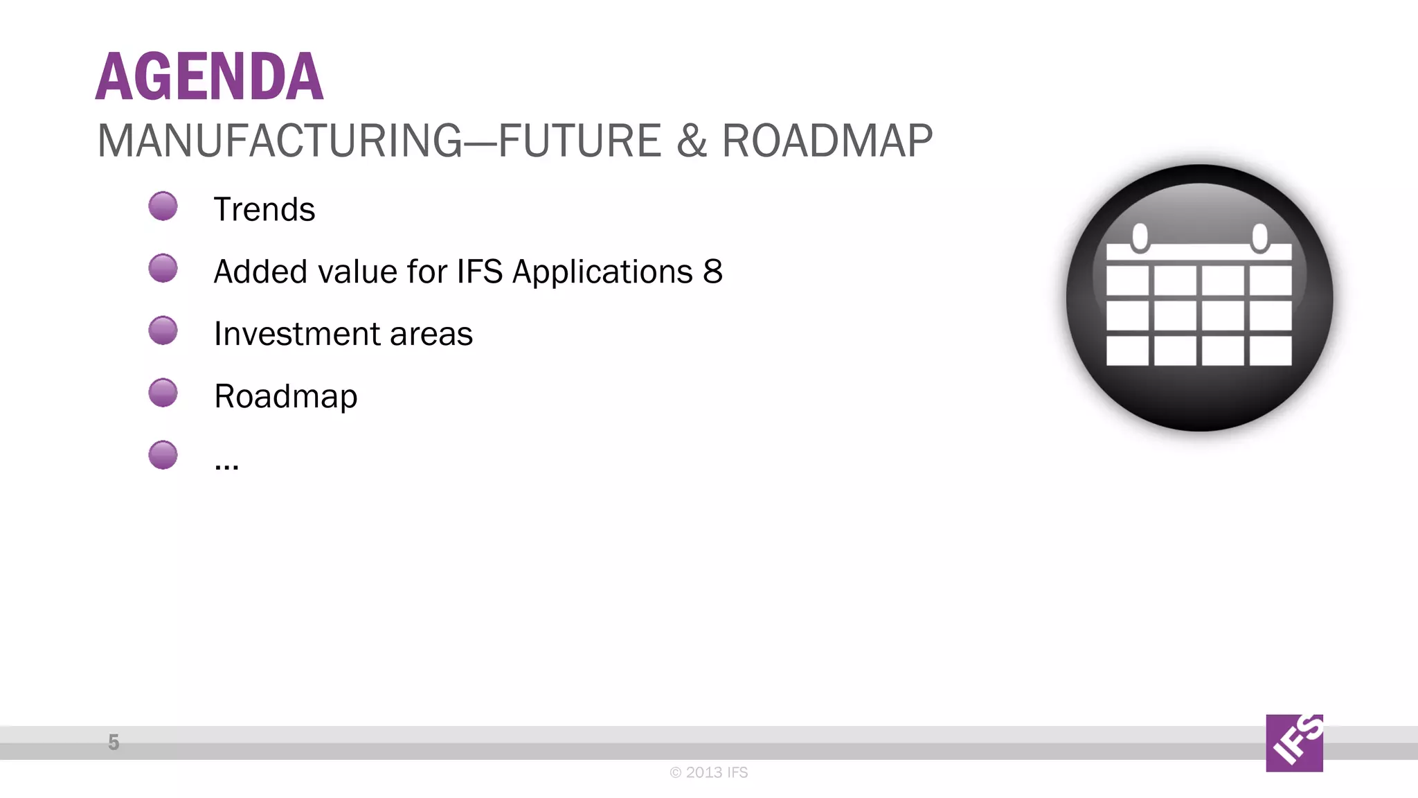 IFS Manufacturing future roadmap | PDF