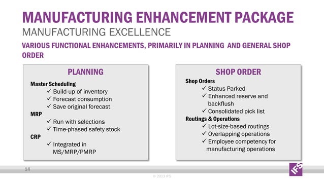 IFS Manufacturing future roadmap | PPT