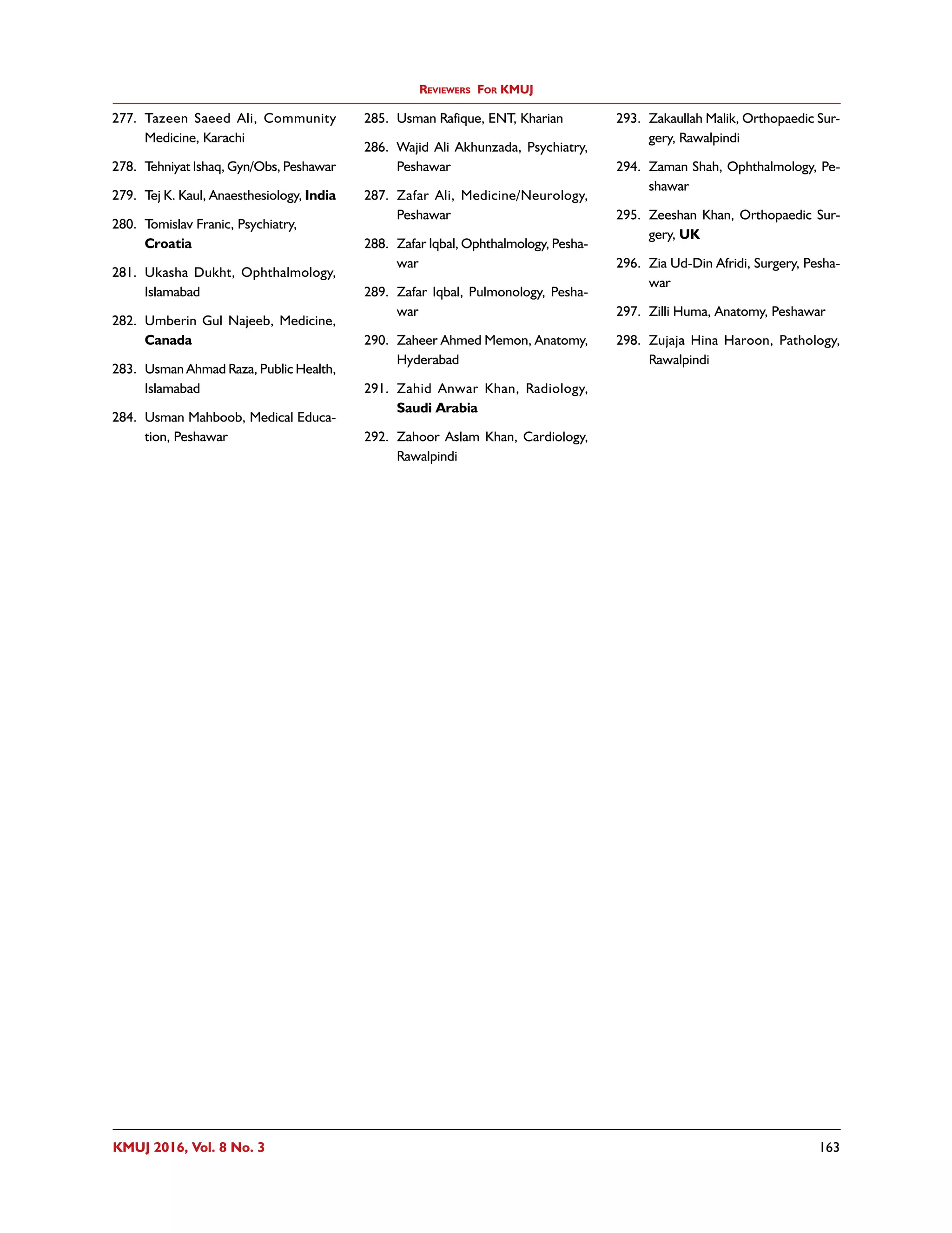 KMUJ 2016 reviewers No. 152 | PDF