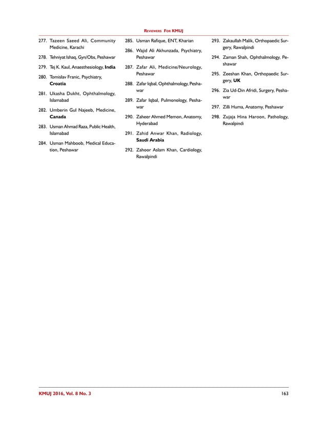 KMUJ 2016 reviewers No. 152 | PDF