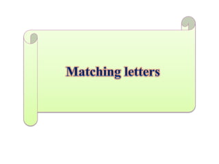 Play Group English Matching letters 2 | PPTX