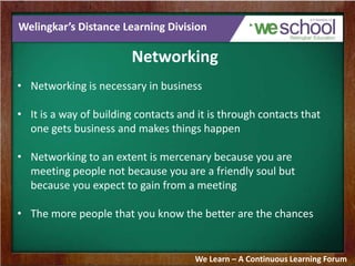 Networking - Business Etiquette | PPTX