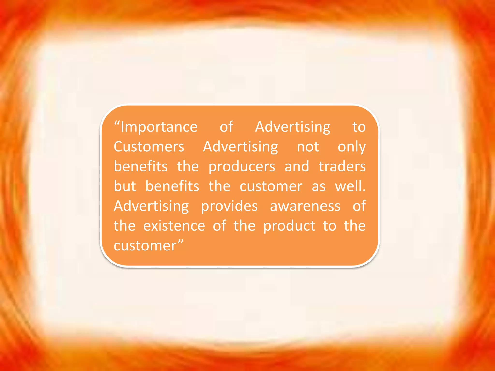 Benefits or Importance of advertising | PPTX
