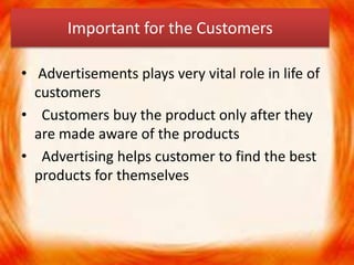 Benefits or Importance of advertising | PPTX