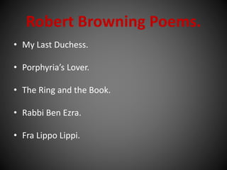 The violence against women in Robert Browning's poetry. | PPT