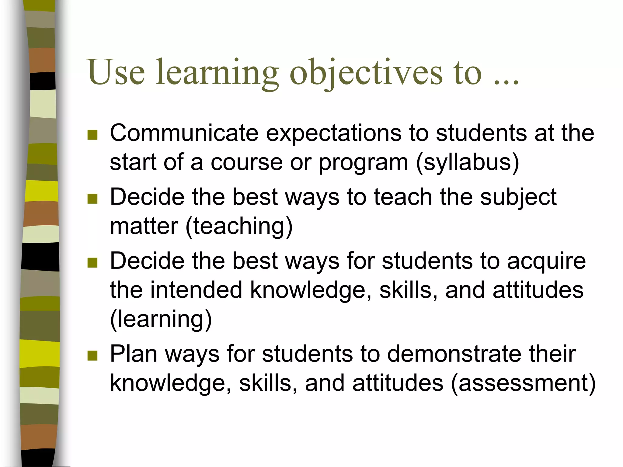 Learning Objectives | PPT