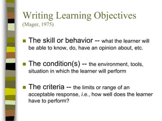 Learning Objectives | PPT