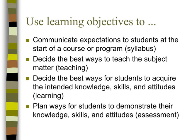 Learning Objectives | PPT