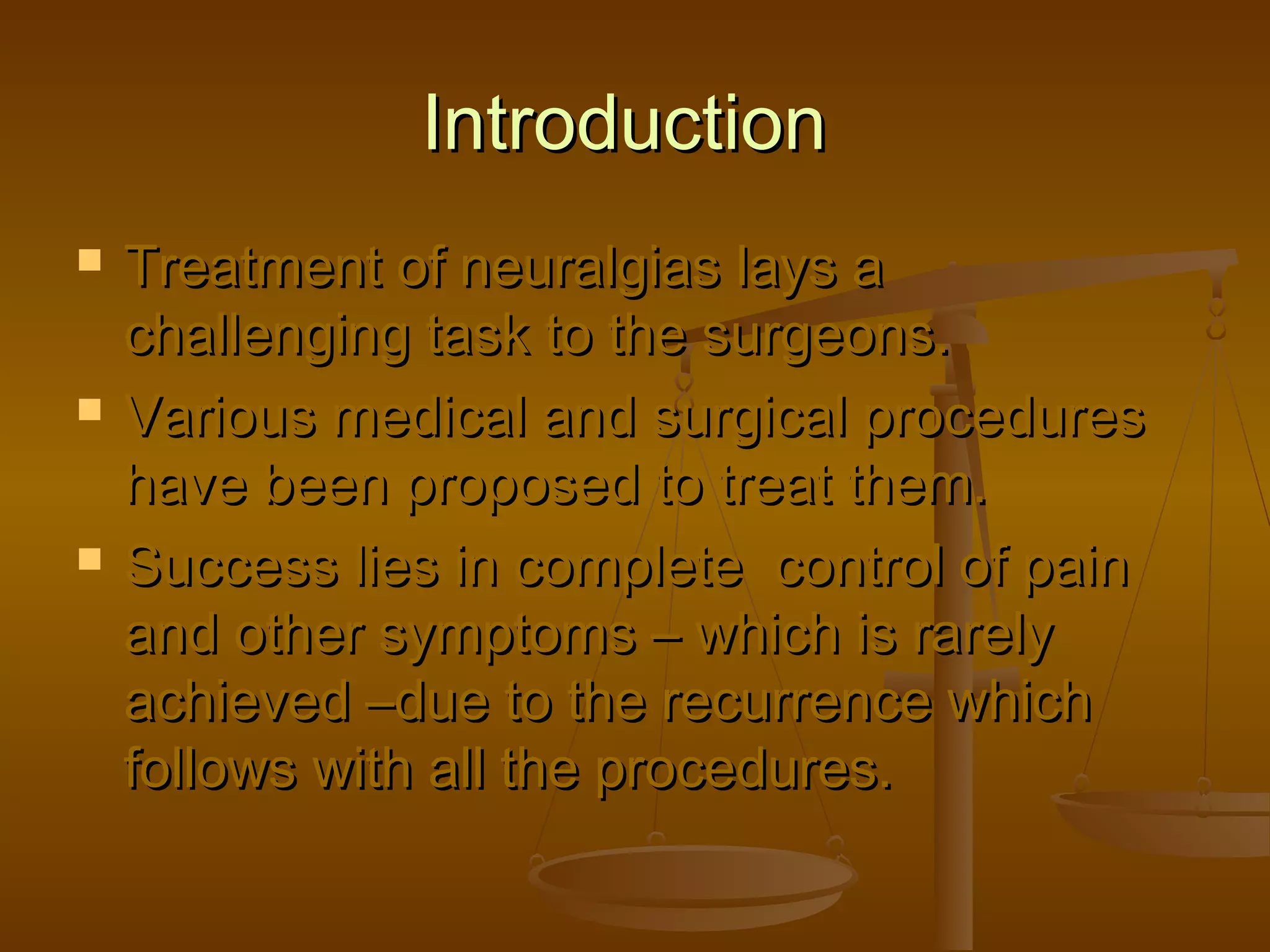 treatment of neuralgias | PPT