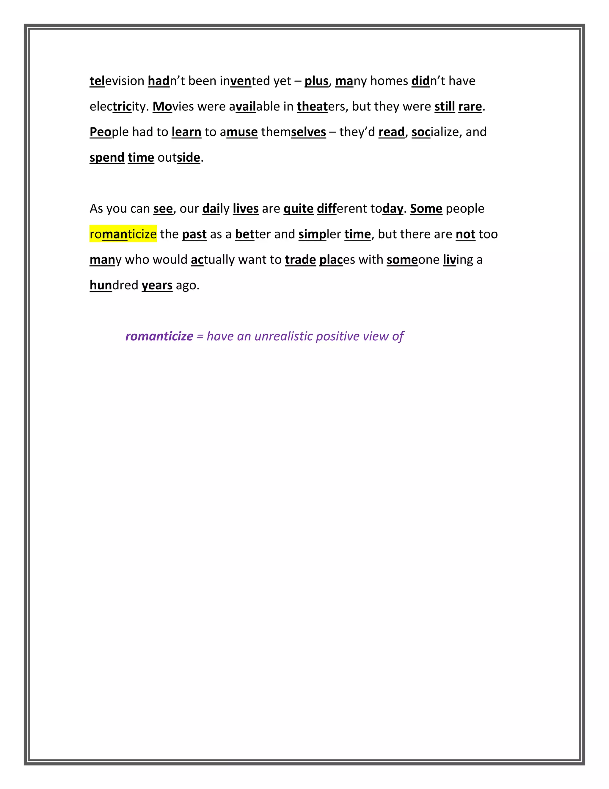 DAILY LIFE l 100 YEARS AGO | PDF