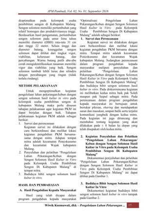 PENGELOLAAN LAHAN PEKARANGAN/KEBUN DENGAN SENGON SOLOMON HASIL KULTUR ...