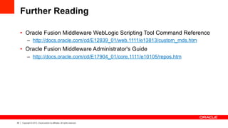 Oracle ADF Architecture TV - Design - MDS Infrastructure Decisions | PPT