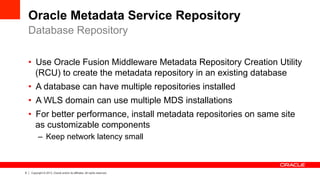 Oracle ADF Architecture TV - Design - MDS Infrastructure Decisions | PPT