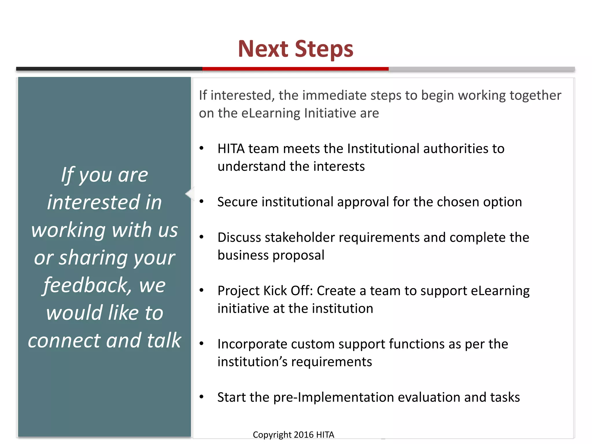 eLearning Proposal from HITA | PPTX