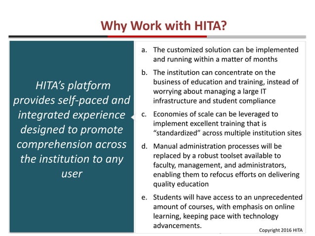 eLearning Proposal from HITA | PPTX | Cloud Computing | Internet
