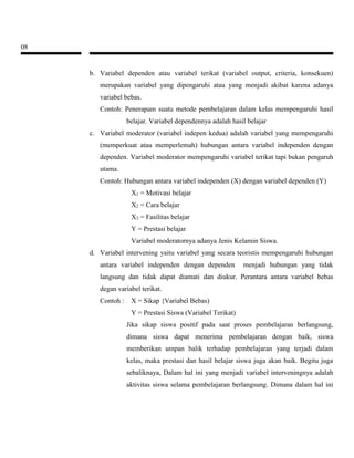 Dasar-dasar dalam Penelitian Pendidikan, Variabel, dan Hipotesis | PDF
