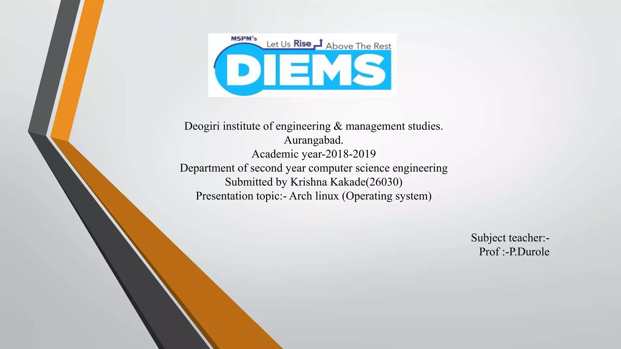 Arch linux and whole security concepts in linux explained | PPT