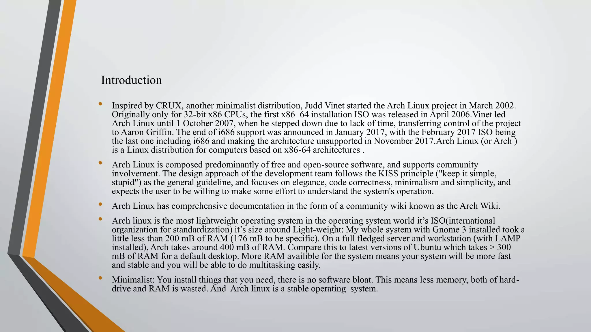 Arch linux and whole security concepts in linux explained | PPT