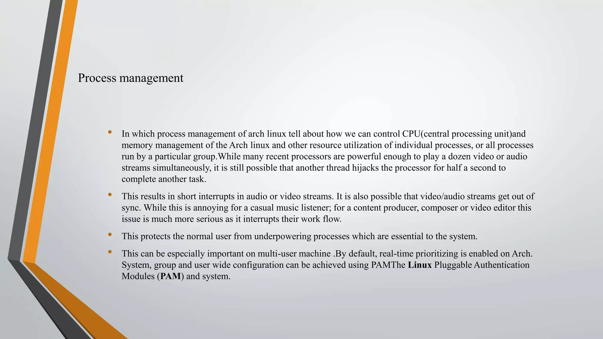 Arch linux and whole security concepts in linux explained | PPT