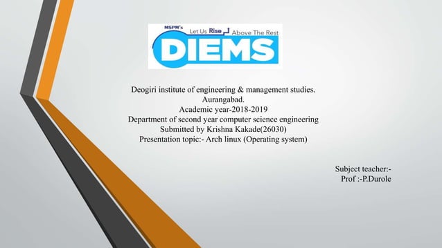 Arch linux and whole security concepts in linux explained | PPT