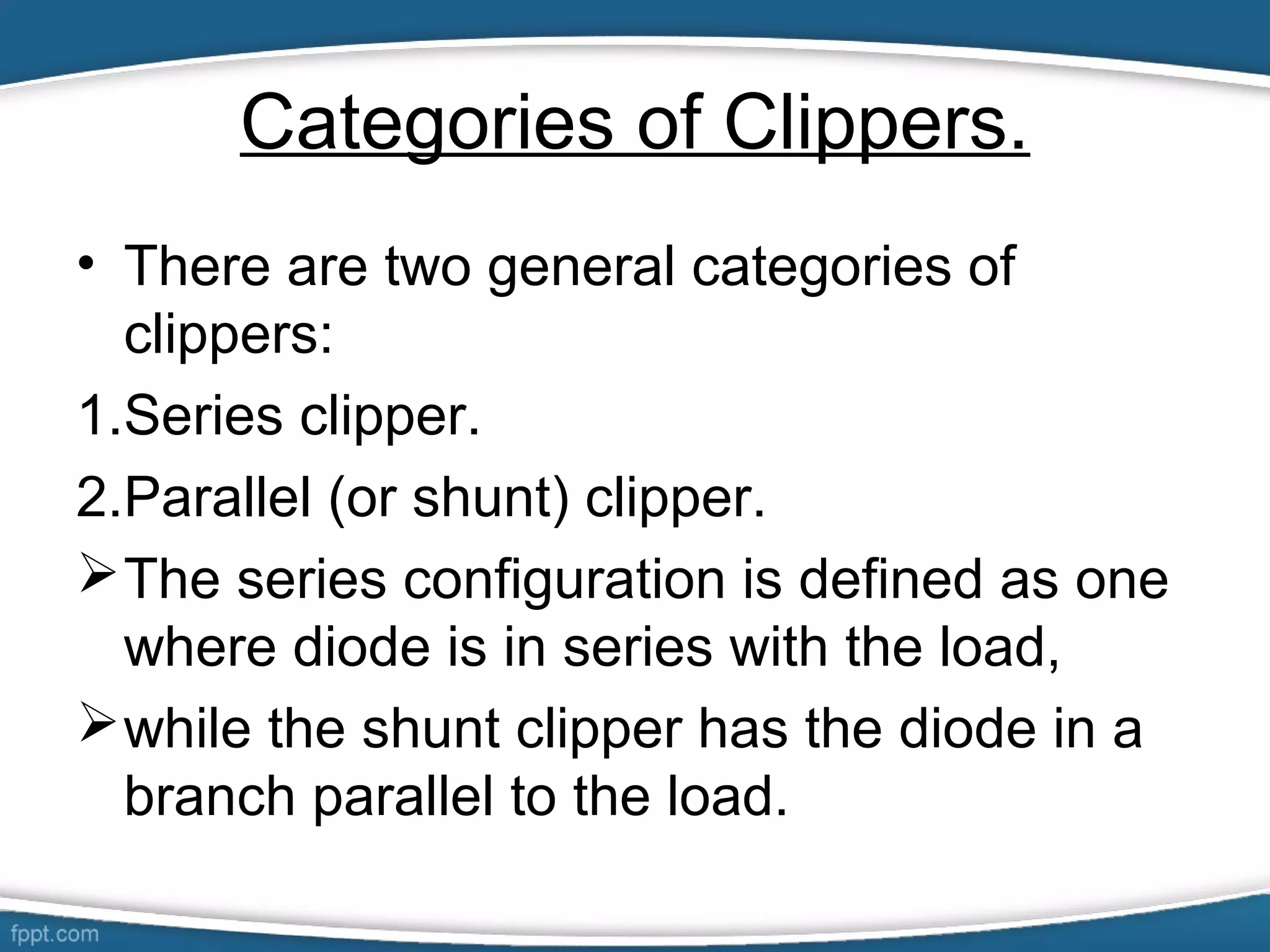 Clippers or limiter . | PPT