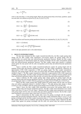 First order surface grating fiber coupler under the period chirp and ...
