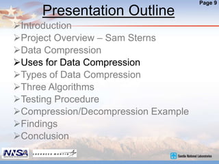 Data Compression Project Presentation | PPT
