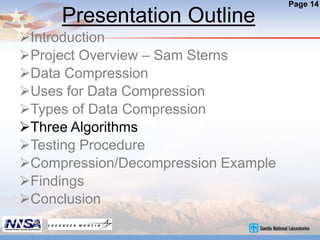 Data Compression Project Presentation | PPT