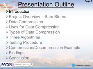 Data Compression Project Presentation | PPTX